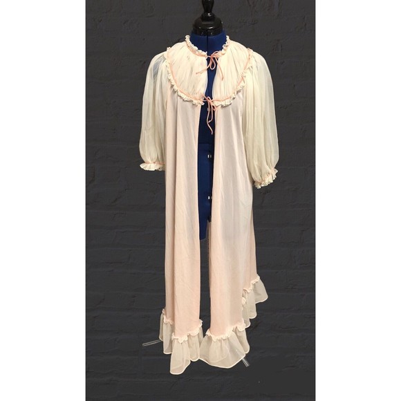 Unbranded | Intimates & Sleepwear | Vintage Sheer Nylon House Robe With ...